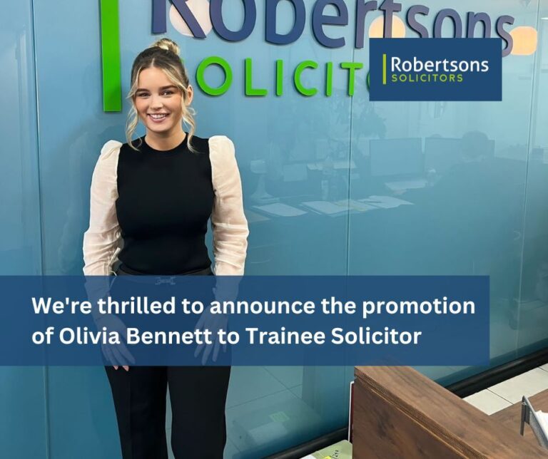 We're thrilled to announce the promotion of Olivia Bennett to Trainee Solicitor